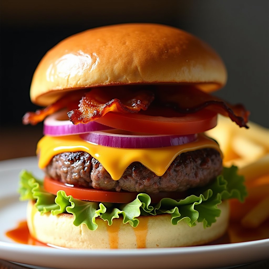 The Blue Diner Inspired Classic Blue Diner Burger with House Sauce - massappetite.com