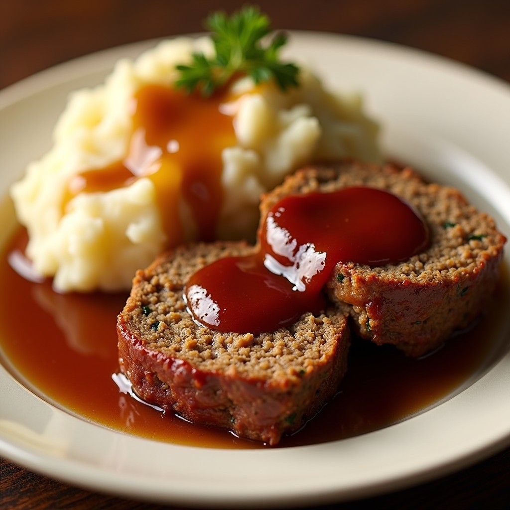 The Blue Diner Inspired Hearty Meatloaf with Brown Gravy - massappetite.com