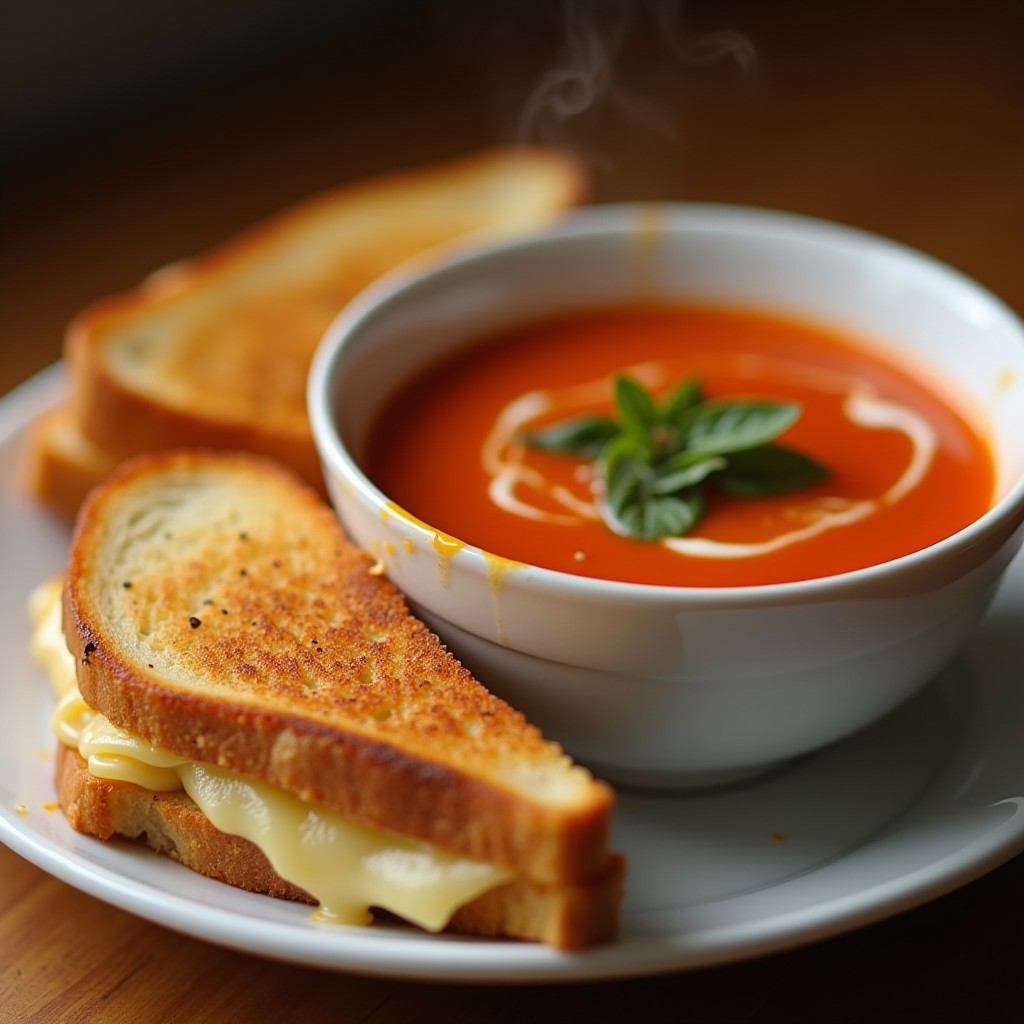 The Blue Diner Inspired Classic Grilled Cheese with Tomato Soup - massappetite.com