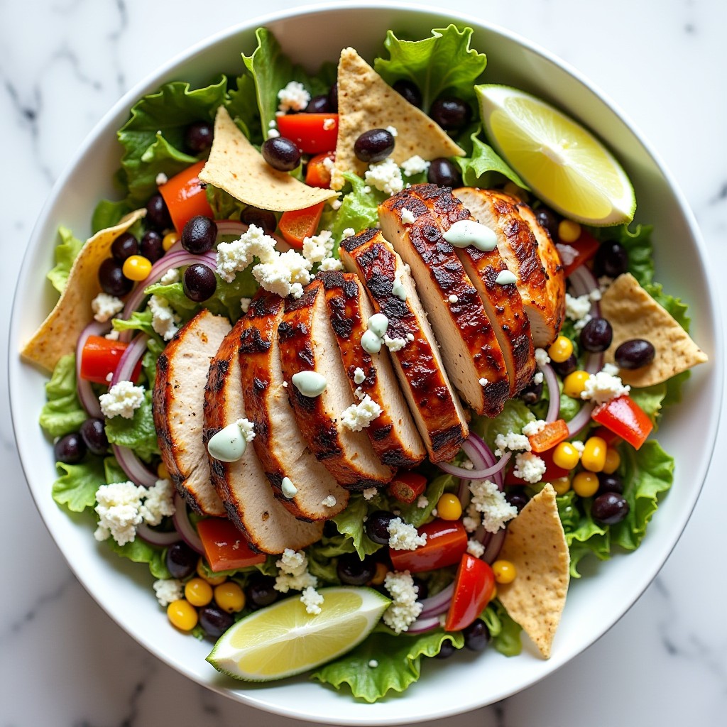 Jimmy's Harborside Inspired Chipotle BBQ Chicken Salad - massappetite.com