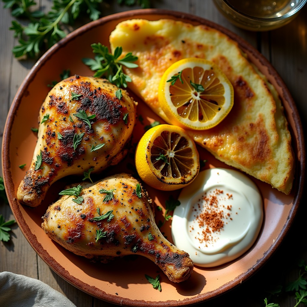 Oleana Inspired Za'atar Roasted Lemon Chicken with Turkish ...