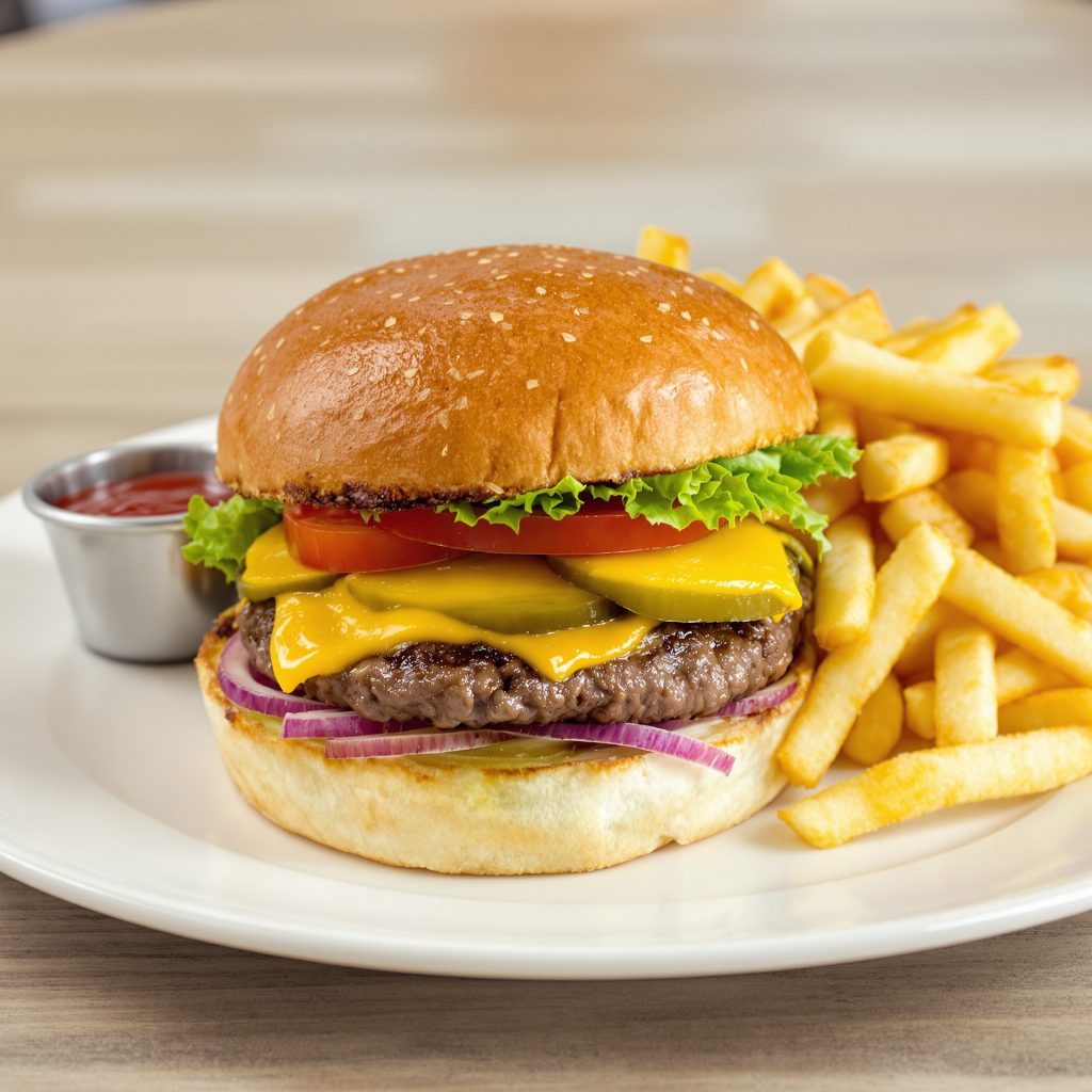 The Barnacle Inspired The Barnacle Burger with House Fries ...