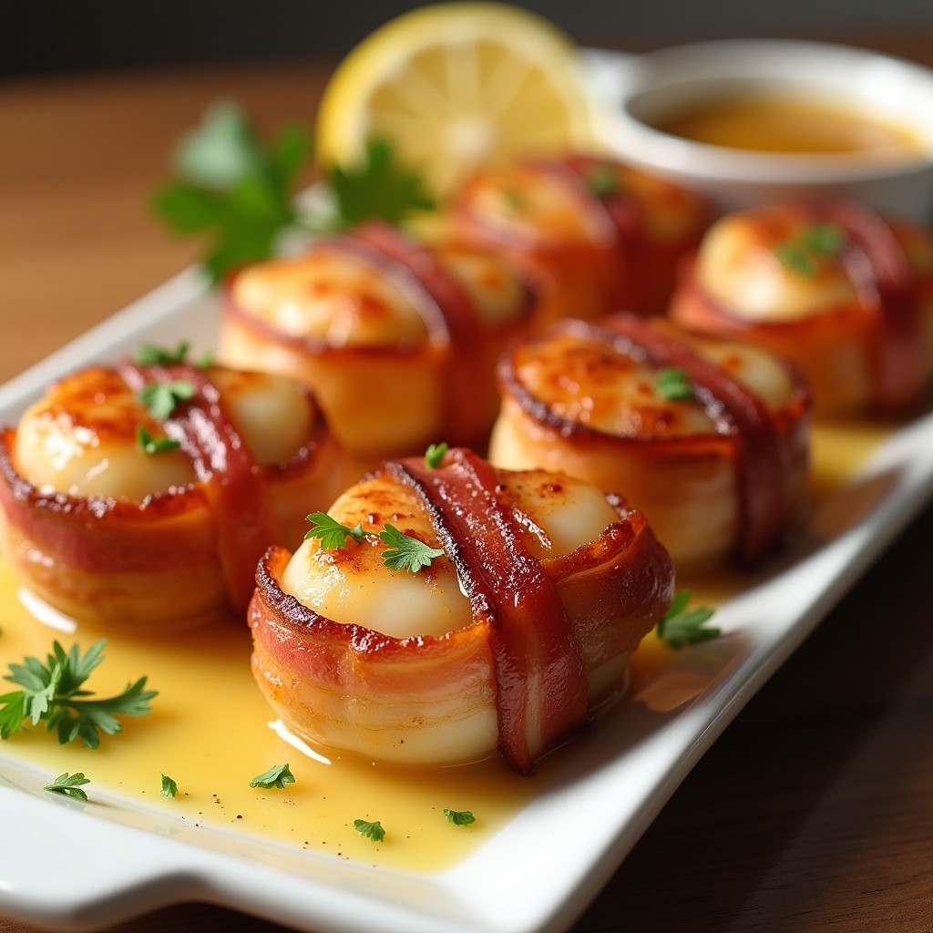 Durgin-Park Restaurant Inspired Bacon-Wrapped Sea Scallops with Lemon ...